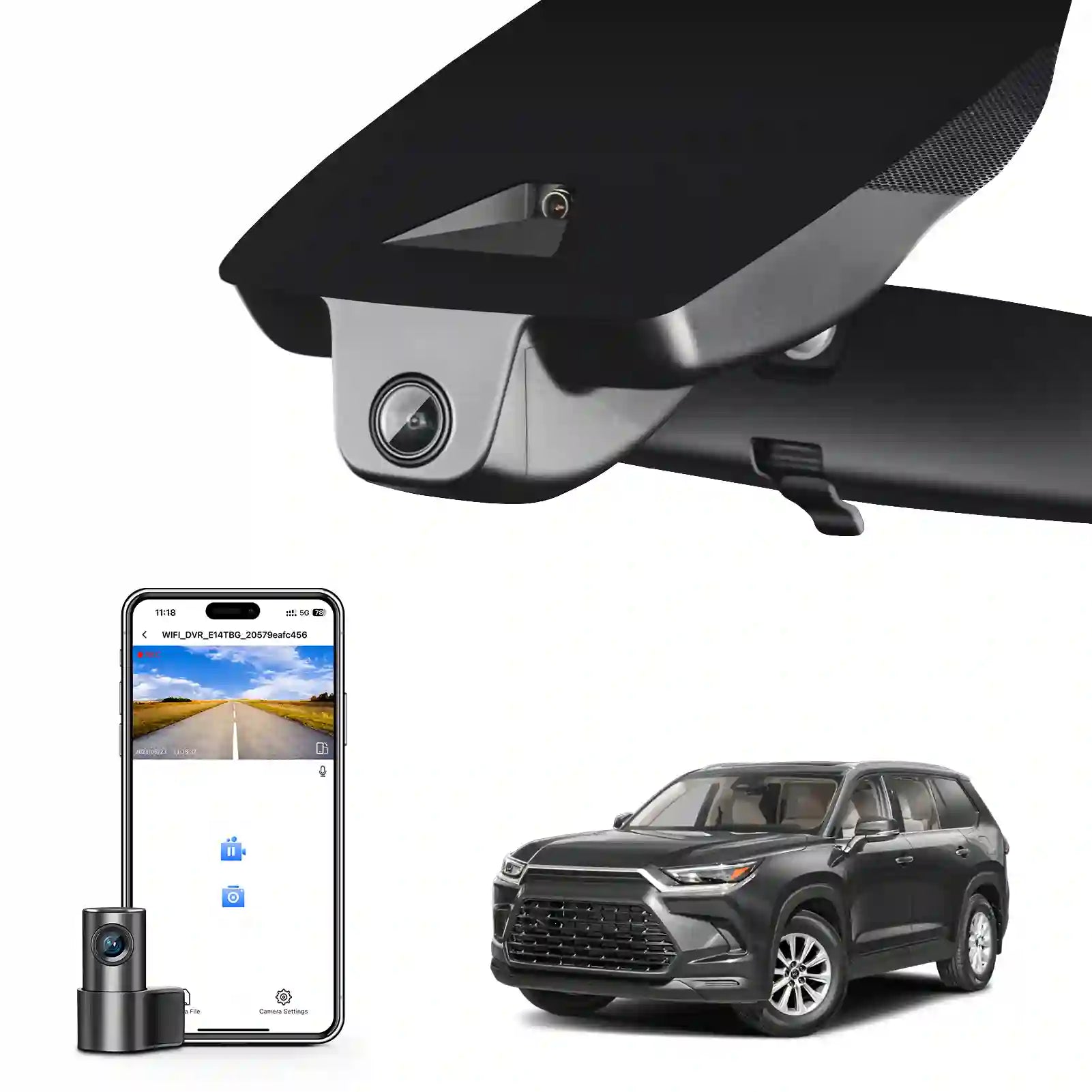 Toyota Grand Highlander Dash Cam: Sony STARVIS 2 Dual 4K & 2K HDR