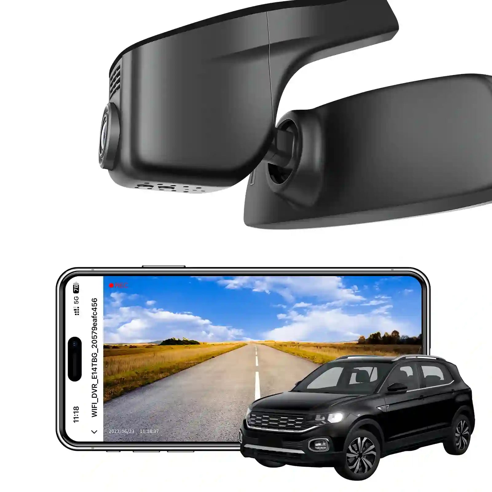 Stealth 4K Dash Cam for VW T-Cross 2016-2025 (Black) | Built-in Look ...