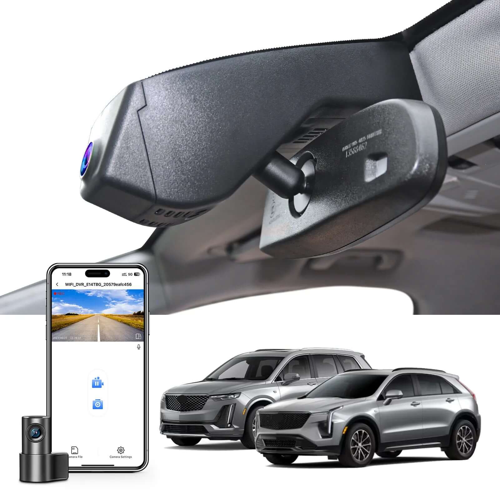 Mangoal Cabin dash cam for Cadillac 4k easy install for XT5 /XT6
