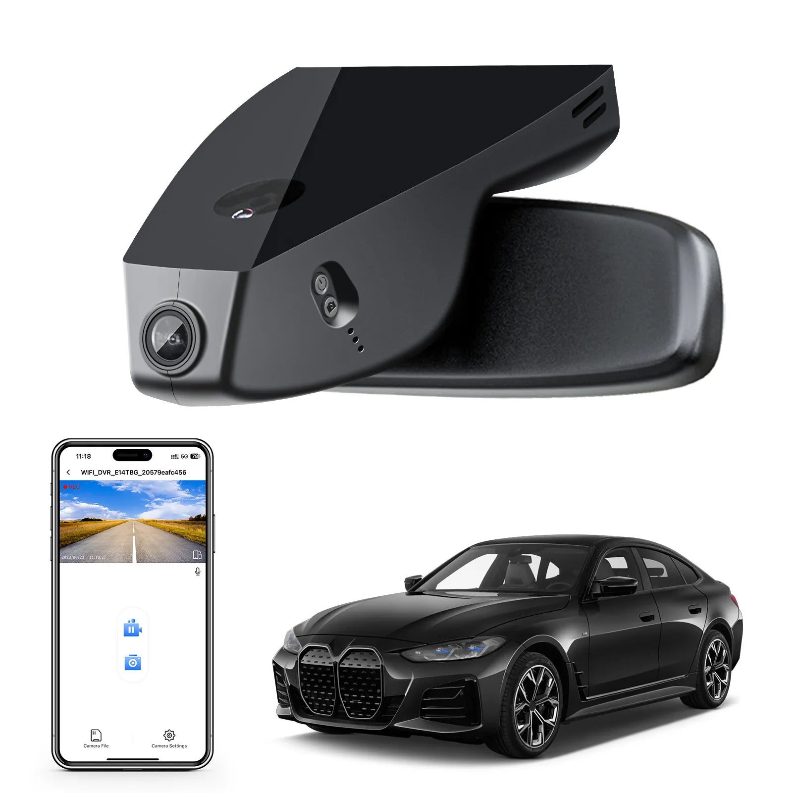 4K Dash Cam for BMW iX 2022–2025 M60 xDrive50 OEM Style WiFi UHD