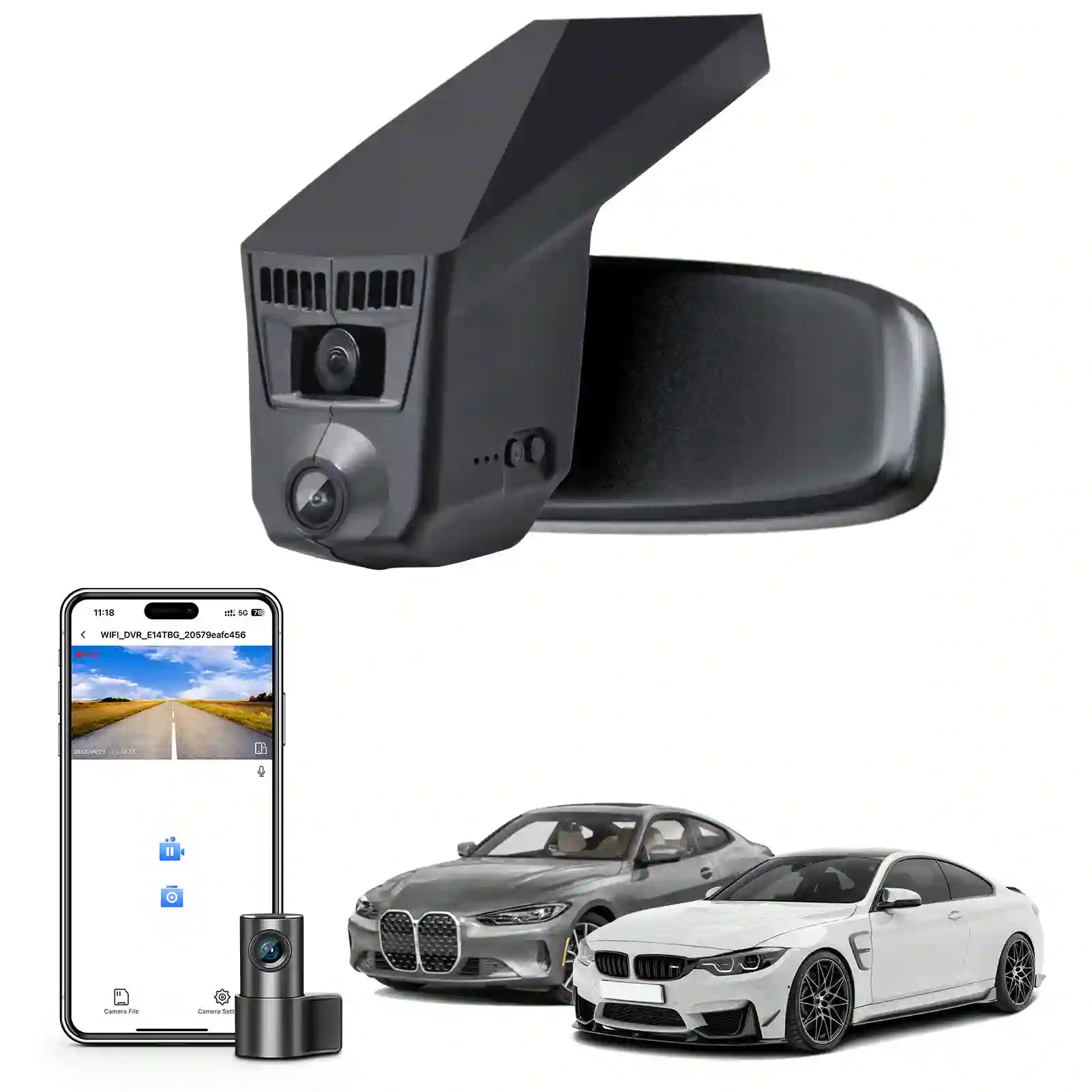Front 4K & Rear 1080p Dash Cam for BMW 4-Series Gen1 G32 G33 G36 2014