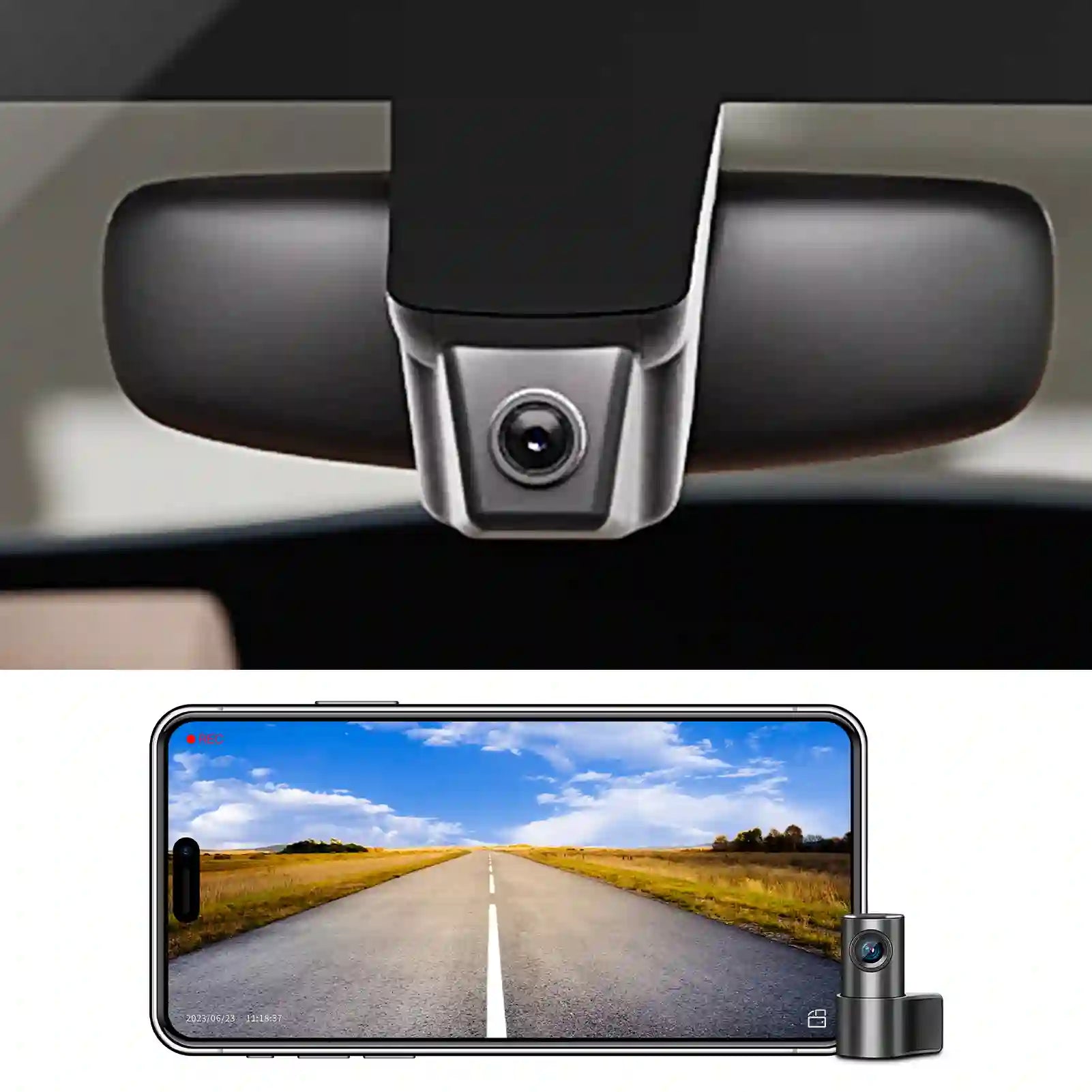 Front 4K & Rear 1080p OEM Style Dash Cam | Custom Fit for Select Models