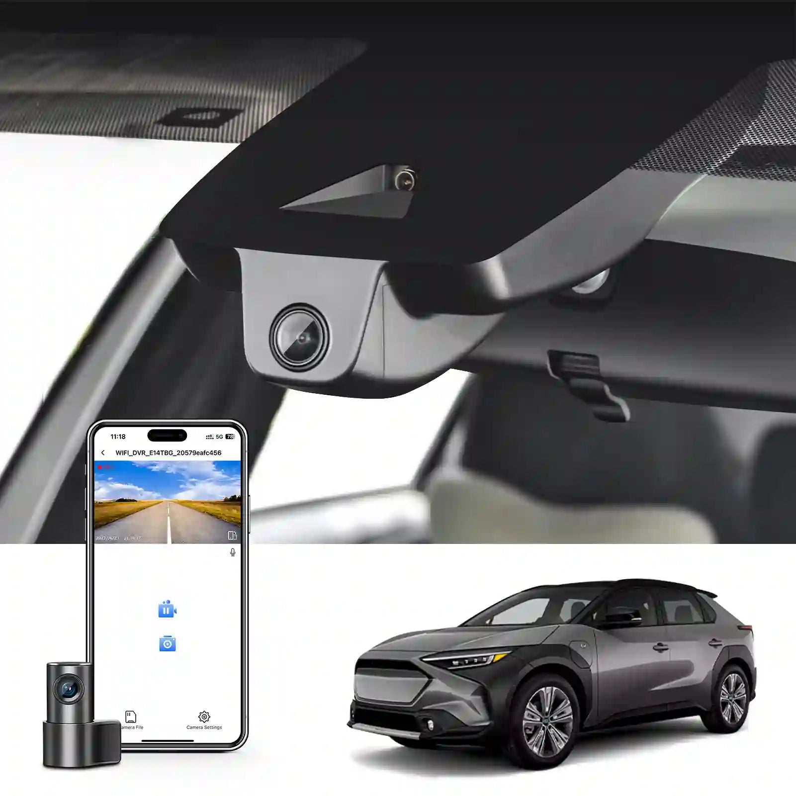 Front 4K & Rear 1080P Dash Cam for Subaru Solterra 2023-2024