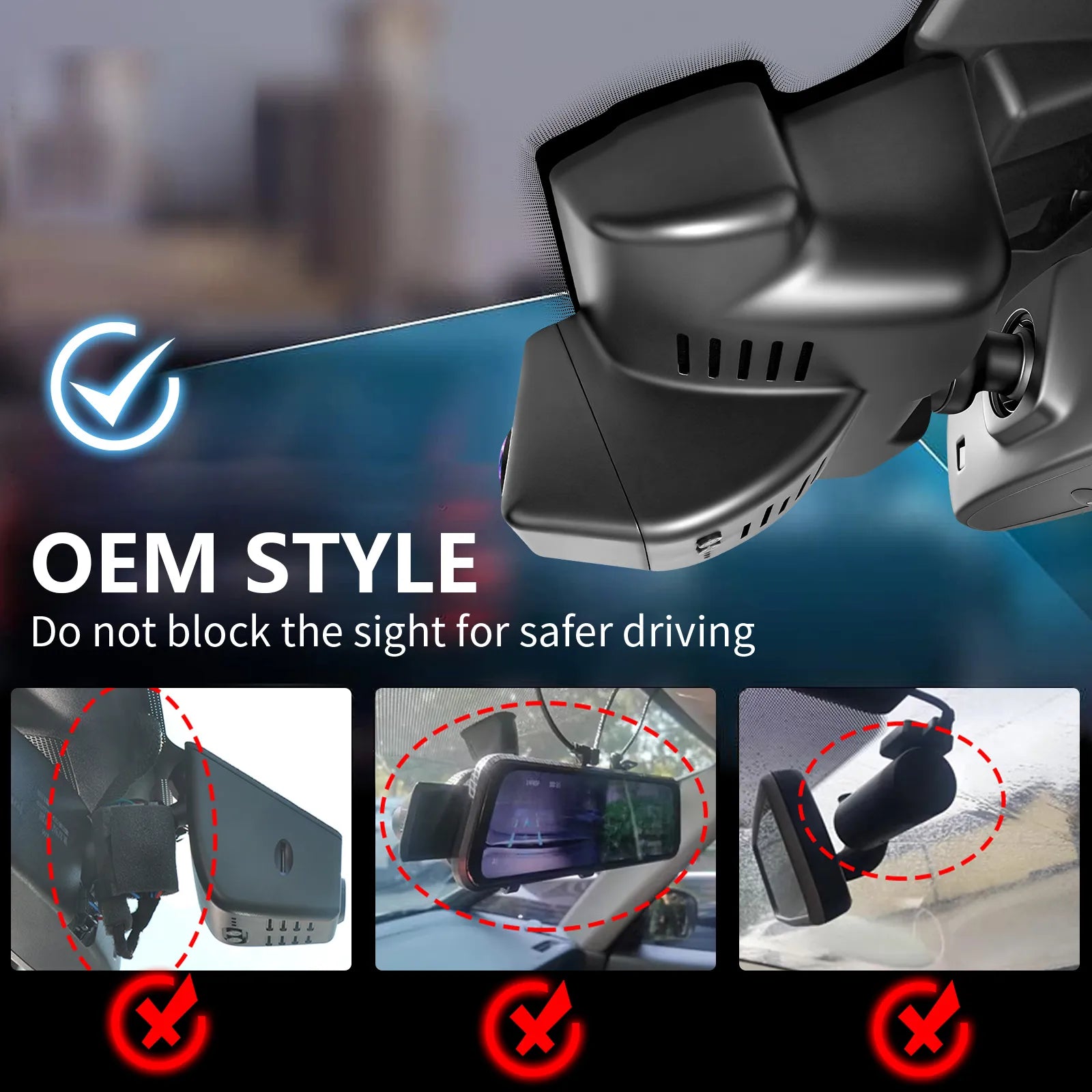 Front 4K & Rear 1080P Dash Cam Custom fit for Subaru Impreza 2024 2025